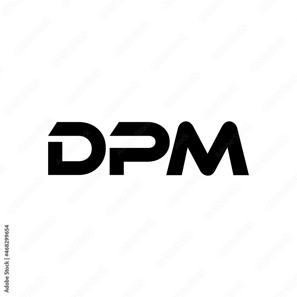 DPM letter logo design with white background in illustrator, vector ...