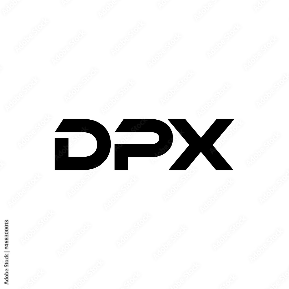 Vecteur Stock DPX letter logo design with white background in ...