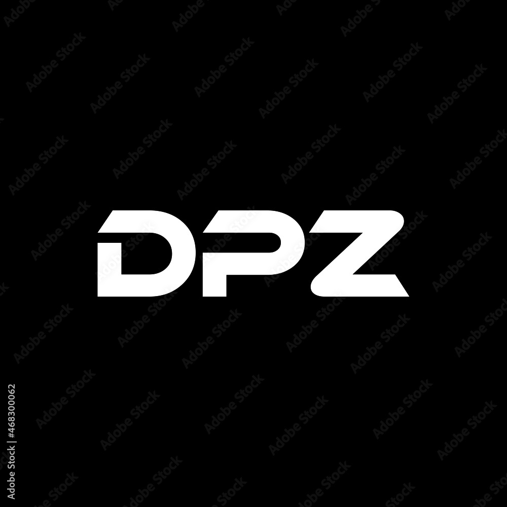 DPZ letter logo design with black background in illustrator, vector ...