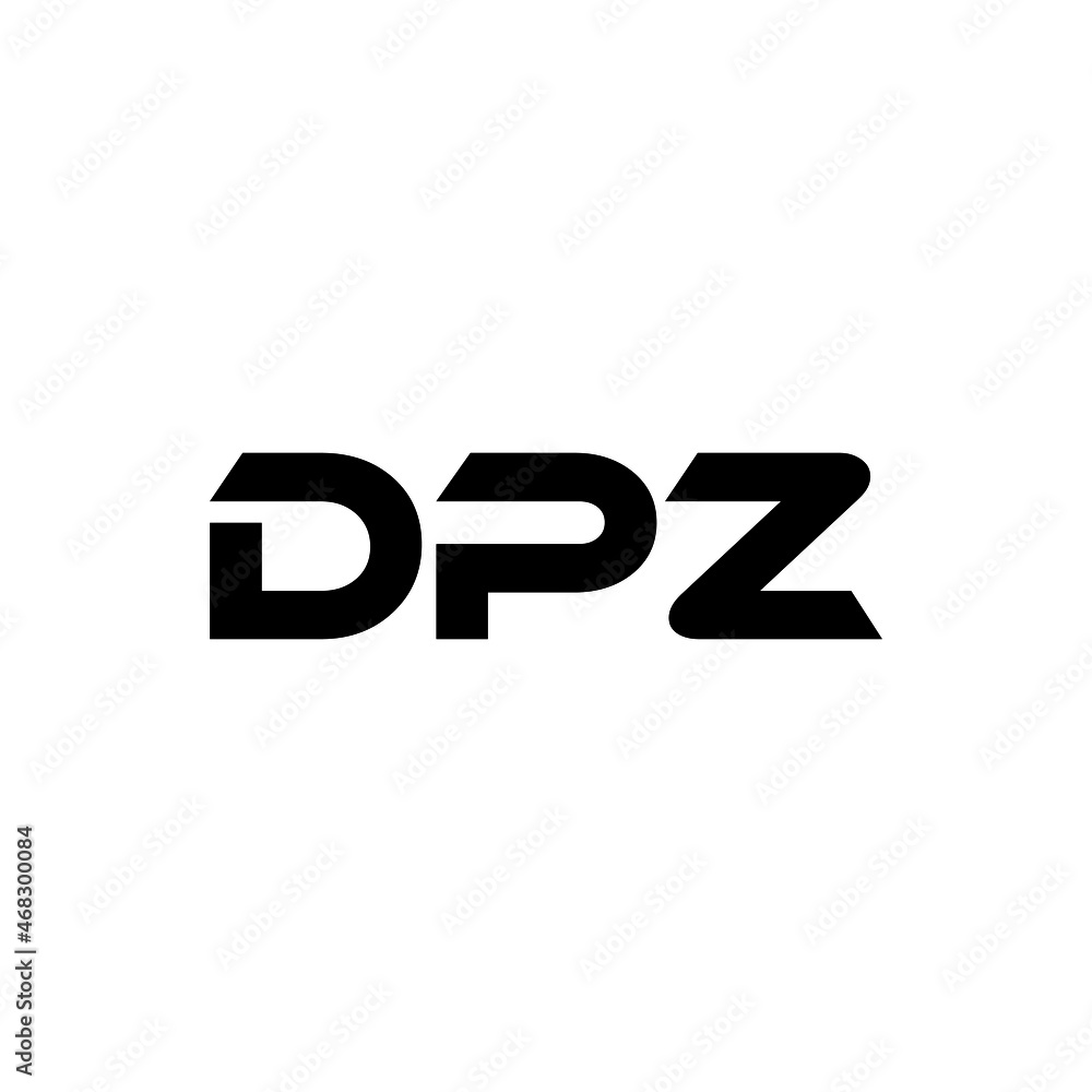 Vecteur Stock DPZ letter logo design with white background in ...