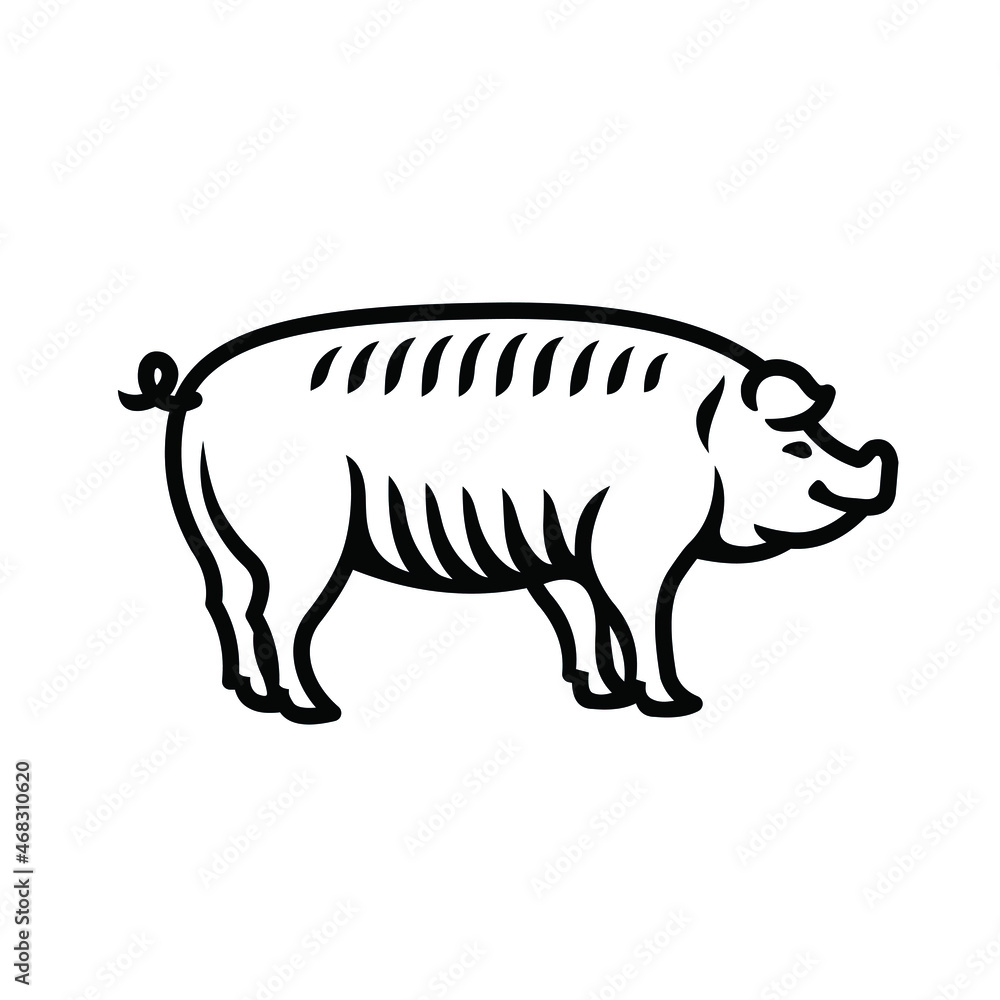 Pig icon. Best for menus of restaurants, cafes, bars and food courts ...