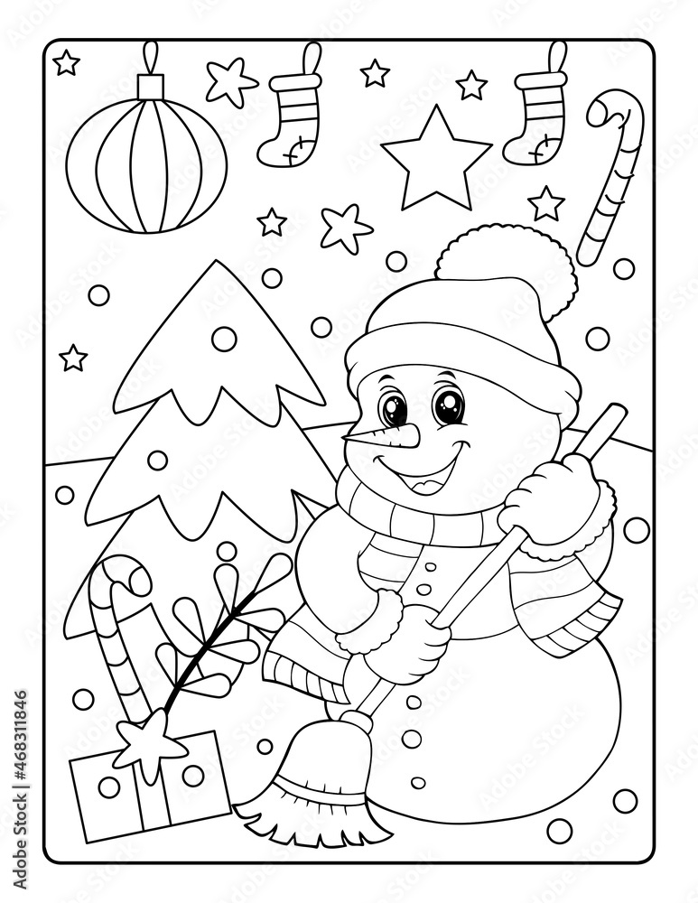 Christmas Coloring Pages for Kids, Winter Coloring Pages for Kids ...