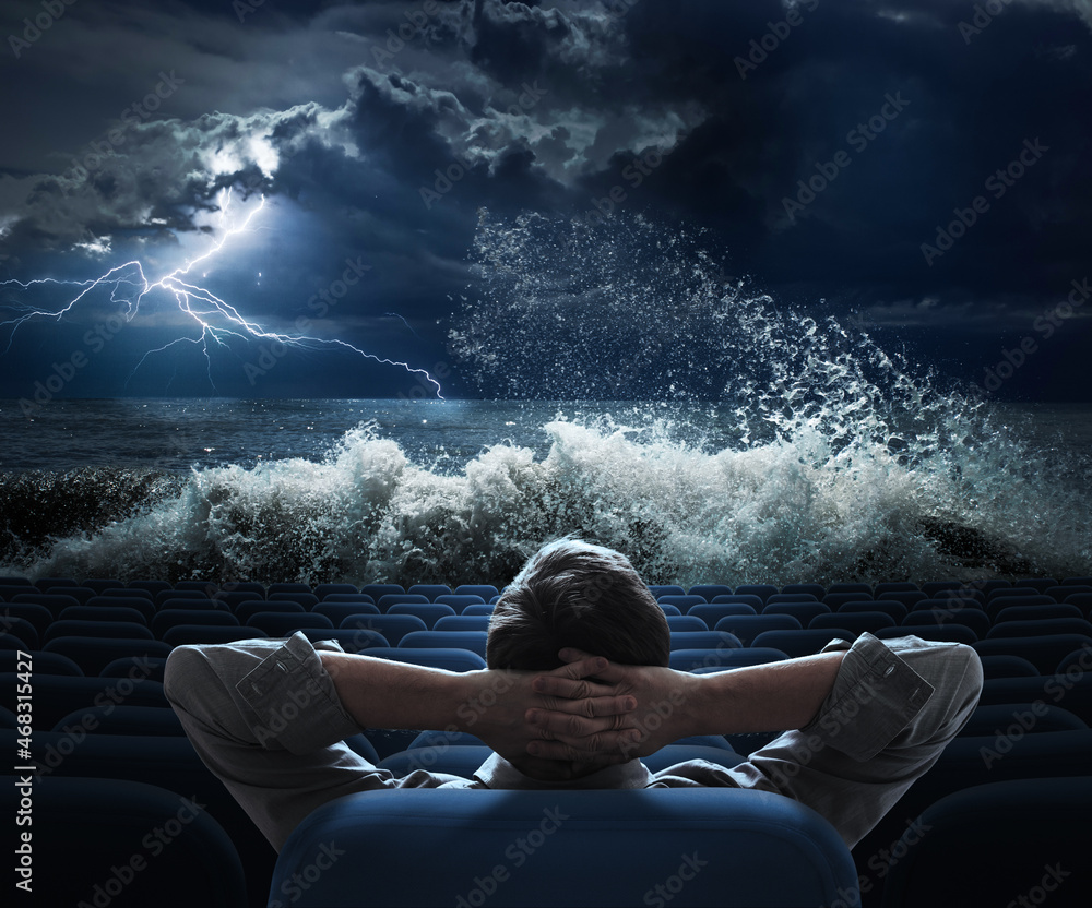 Self-confident man looking on storm Stock Photo | Adobe Stock