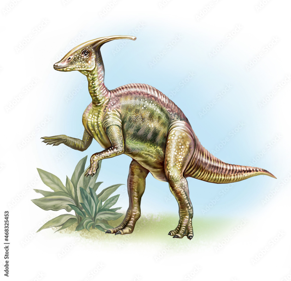 platypus dinosaur Hadrosaurus foulkii, Hadrosauridae Stock Illustration ...