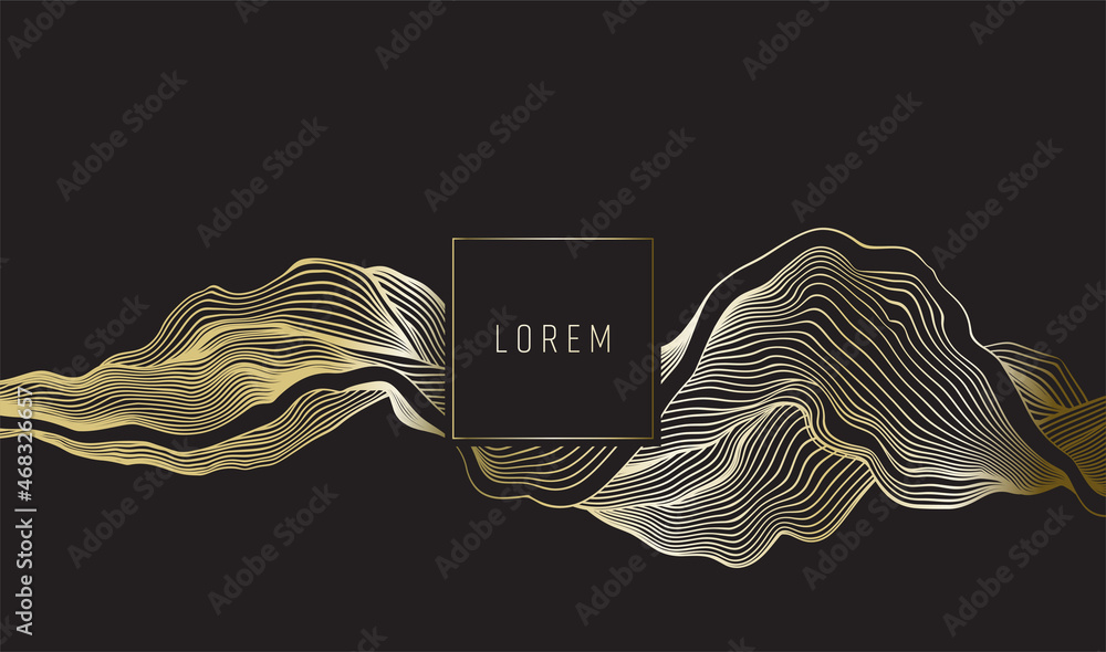 Gold lines template, artistic covers design, colorful luxury ...