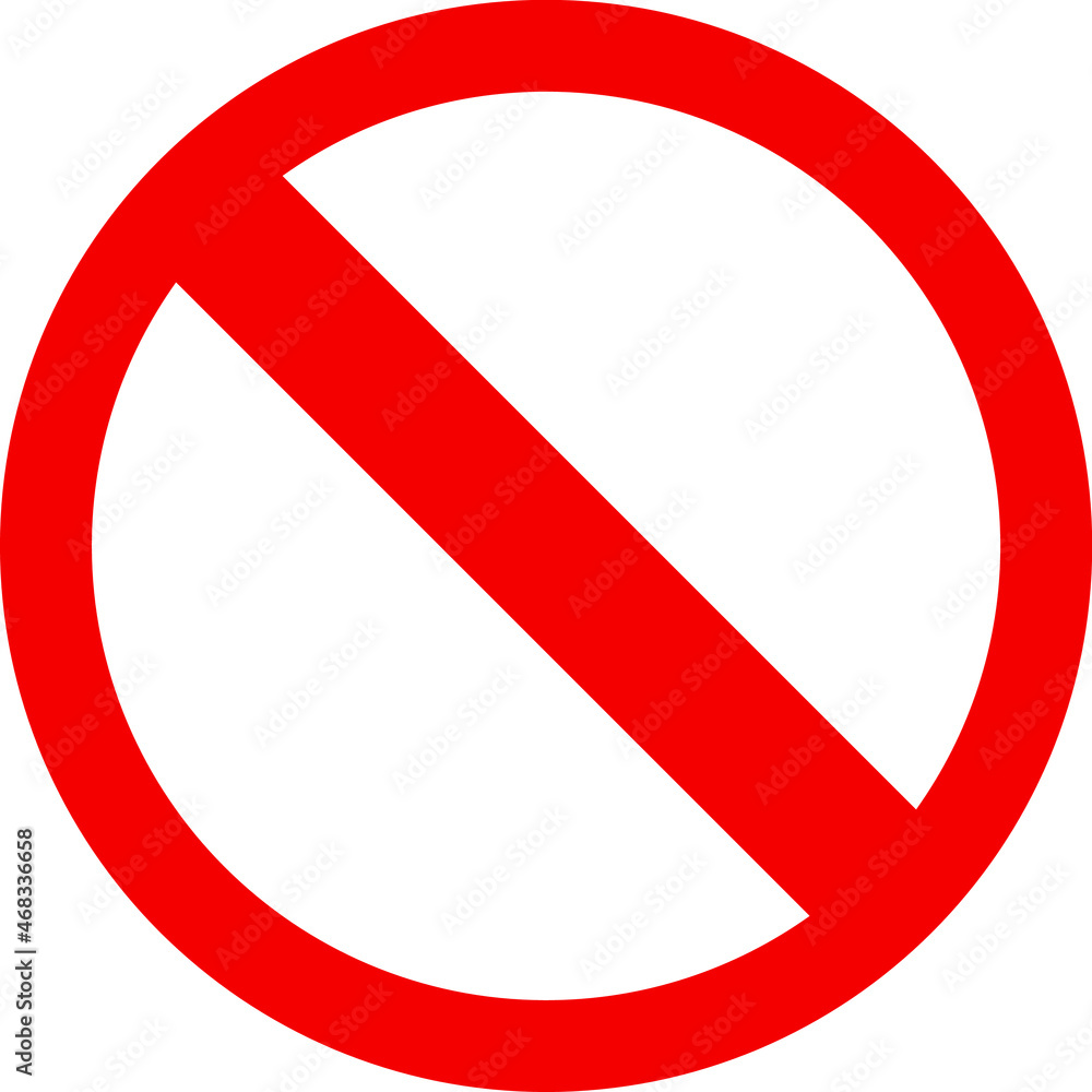 Forbidden icon. road and warning sign. no entry restriction sign. Not ...