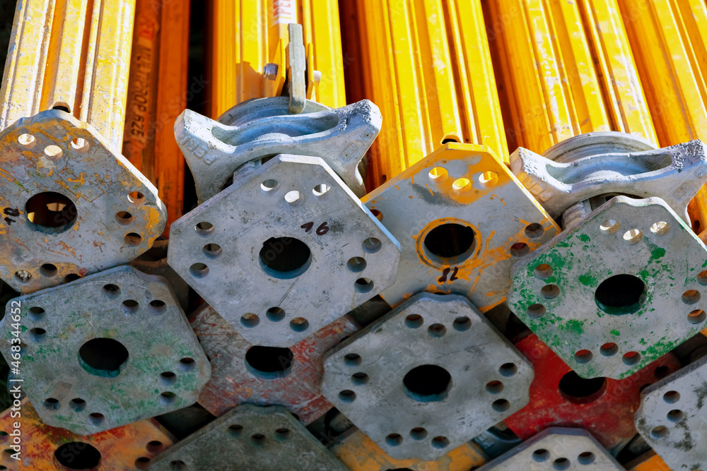 Building aluminum structures for installation work Stock Photo | Adobe ...