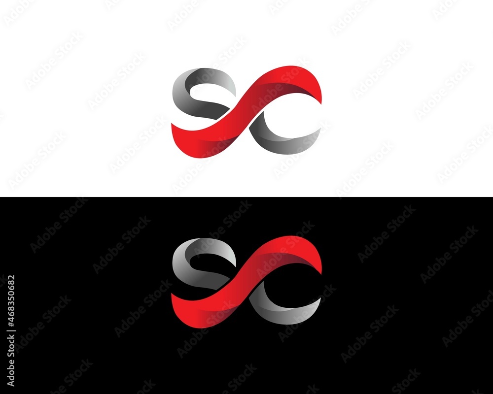 Initial Letter SC logo design vector illustration. Stock Vector | Adobe ...
