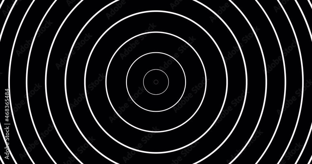 Expanding linear circles. Animating ellipses. Movement and increase in ...