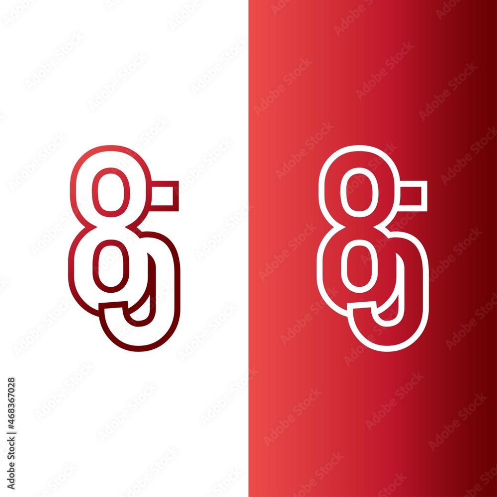Number 85 logo with a simple and elegant design. the concept of using ...