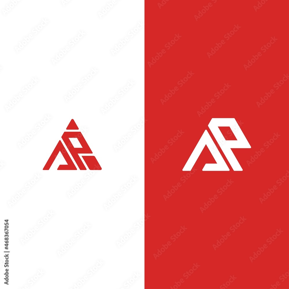 Letters AP logo with a simple and fancy design. the concept of using ...