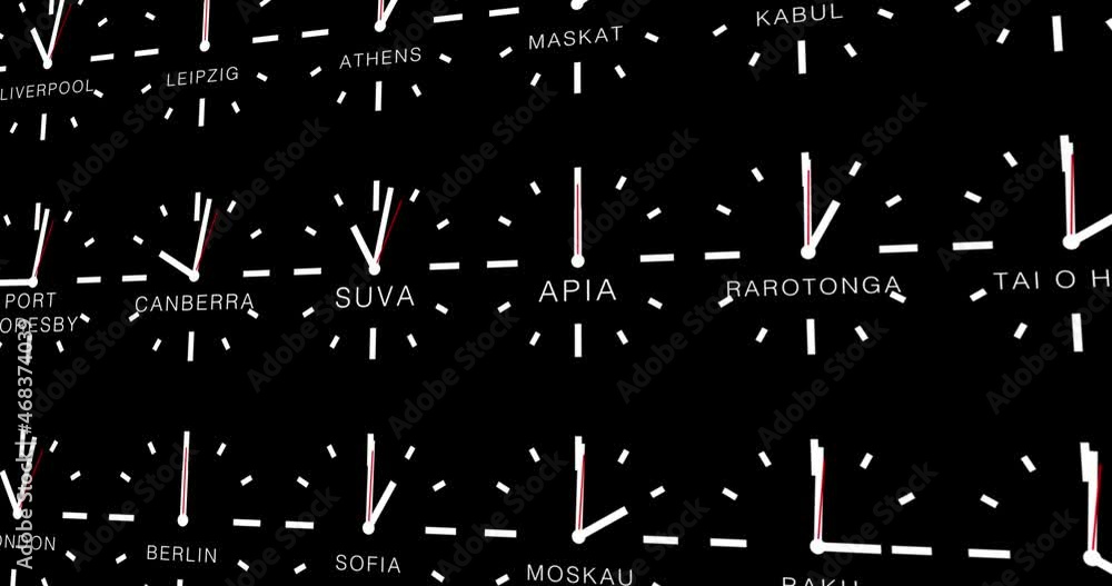 Alarm Clock animation. Seamless motion animated footage, white ...