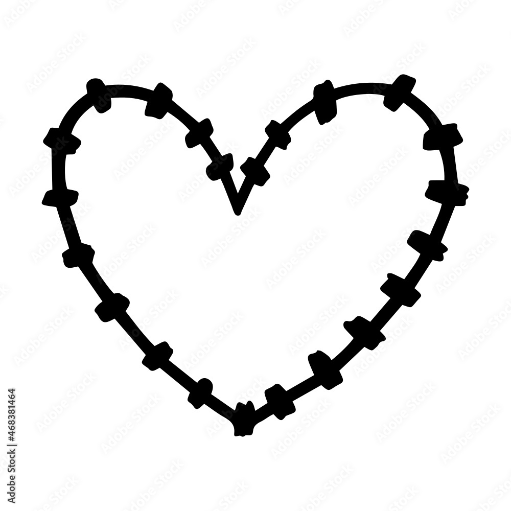 Heart Shape Icon Stock Vector | Adobe Stock