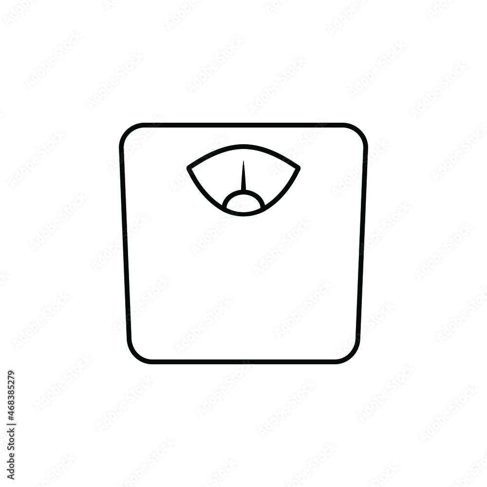 Scale icon vector. weight illustration sign. weigher symbol. weigh logo ...