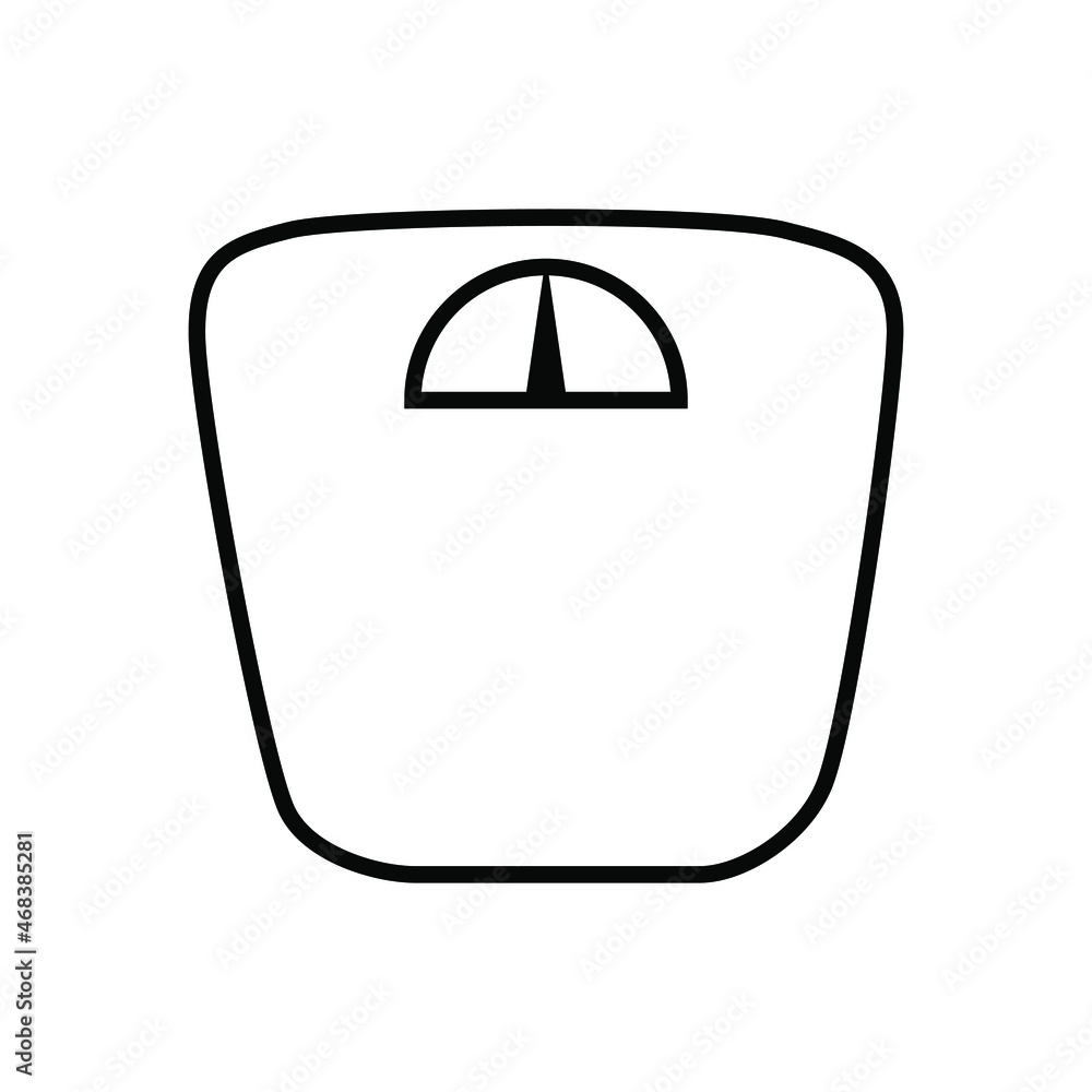 Scale icon vector. weight illustration sign. weigher symbol. weigh logo ...