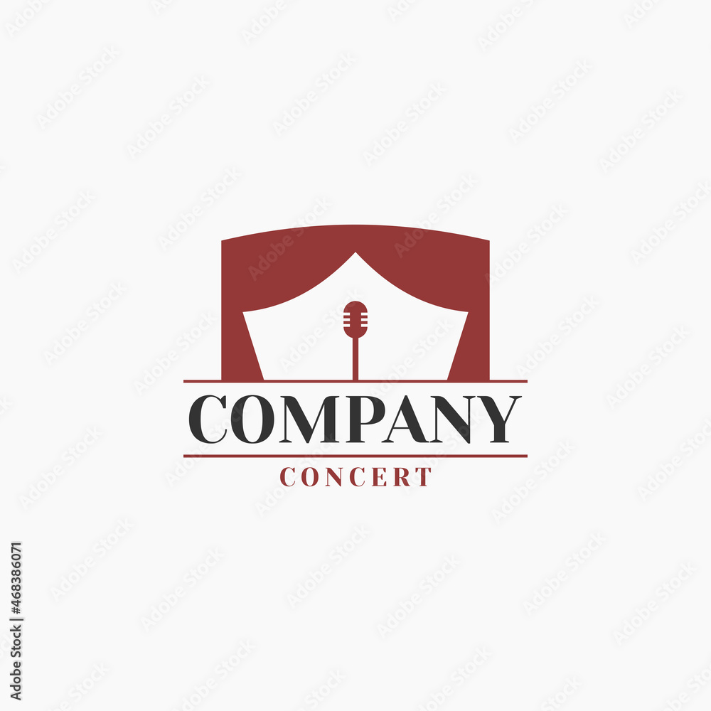 Simple Stage or Podium logo design. For Concert, Show, Theater logo ...