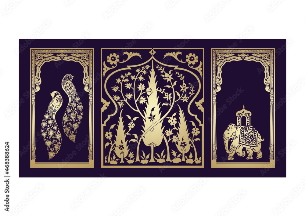 Hindu icons, Hinduism ,cultural heritage , India , Asia Stock Vector ...