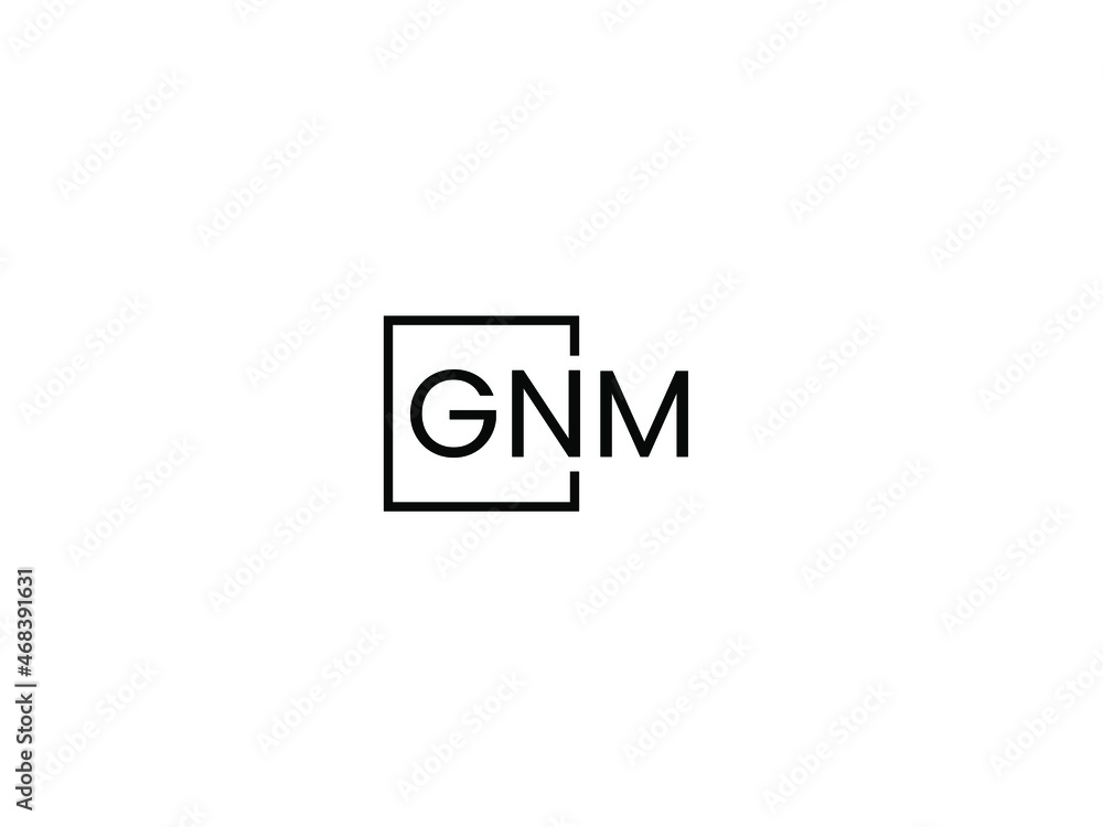 GNM Letter Initial Logo Design Vector Illustration Stock Vector | Adobe ...