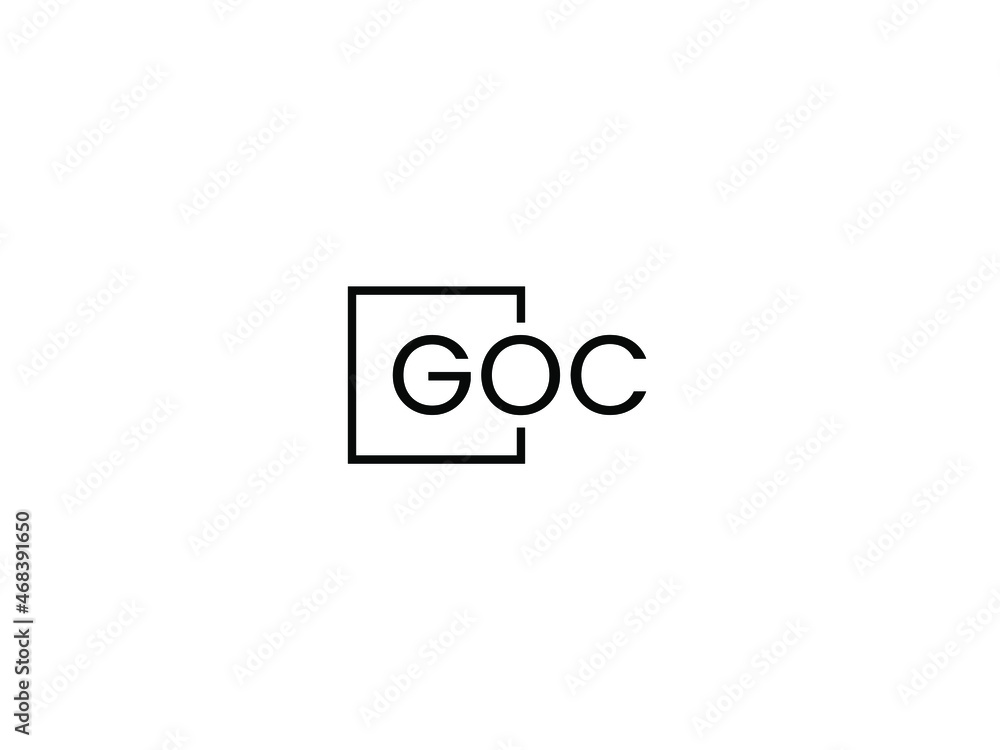 GOC Letter Initial Logo Design Vector Illustration Stock Vector | Adobe ...