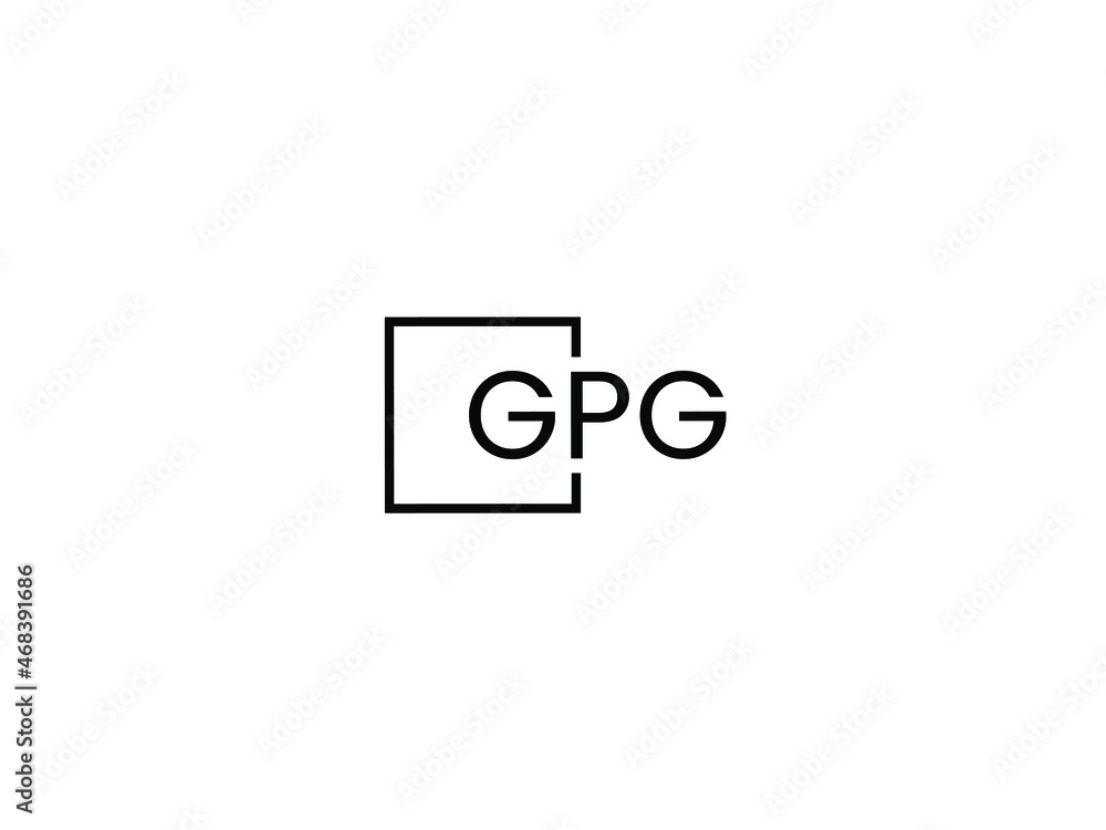 GPG Letter Initial Logo Design Vector Illustration Stock Vector | Adobe ...