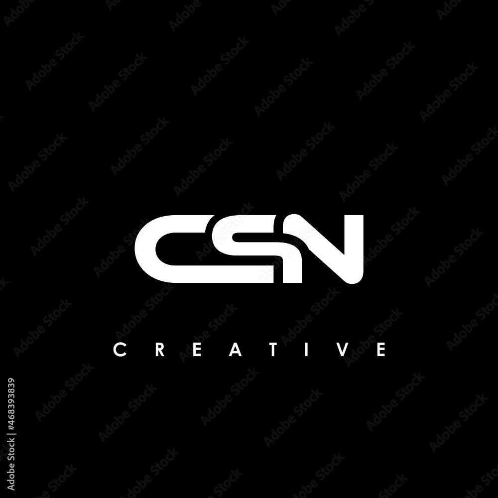 CSN Letter Initial Logo Design Template Vector Illustration Stock ...