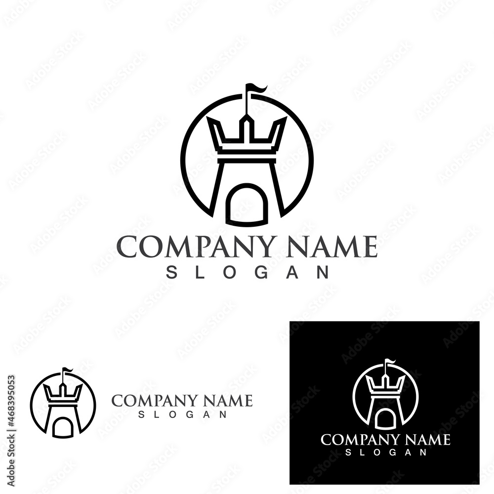 fortress logo and symbol vector template Stock Vector | Adobe Stock