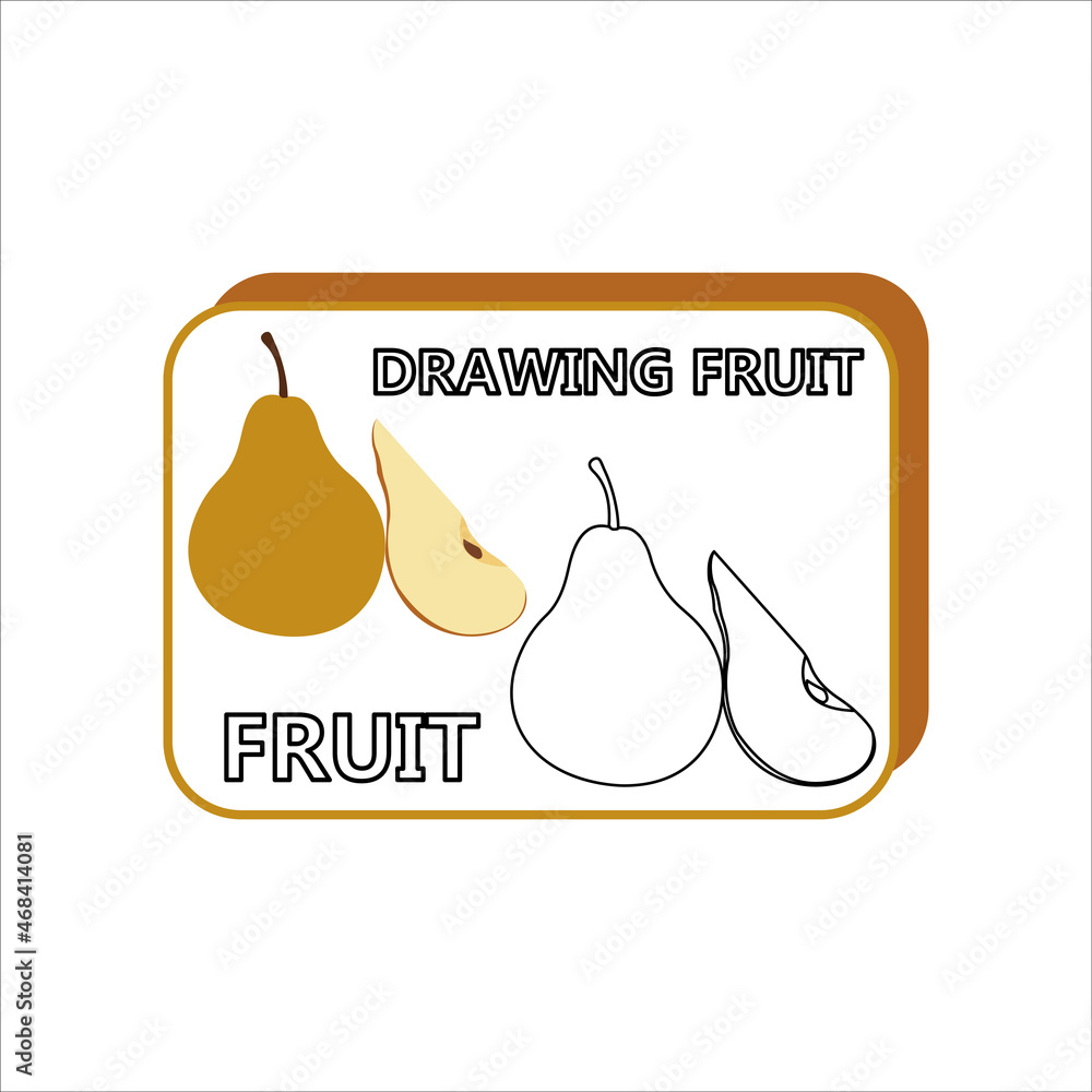 Coloring book or page cartoon of avocado for kids. Cute colorful ...