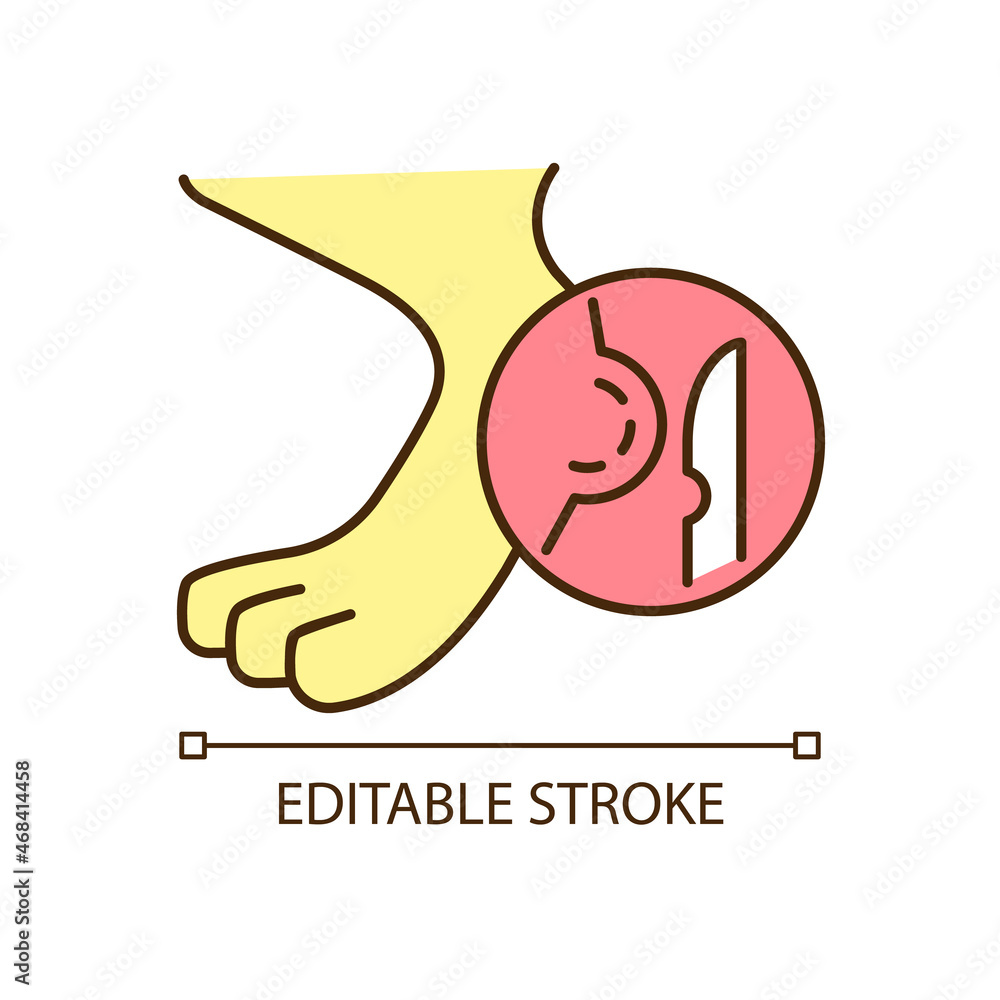 Lipoma RGB color icon. Fat composed benign tumors. Pet disease. Fatty ...