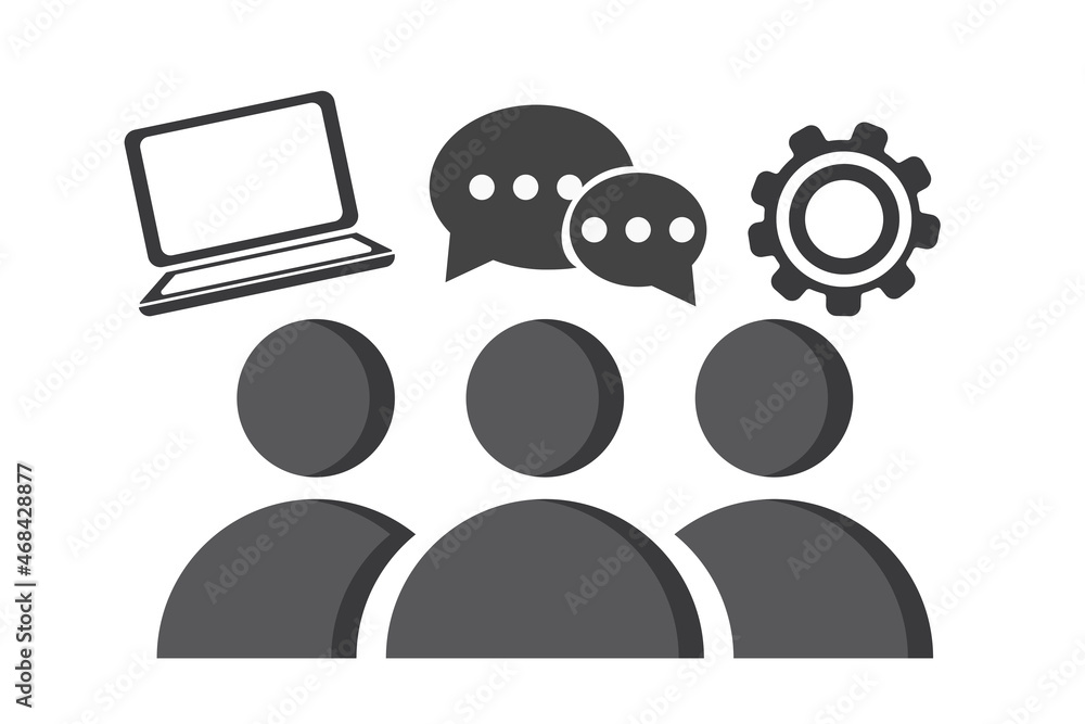 user generated content icon vector. UGC icon vector. Linear style sign on white background for ...