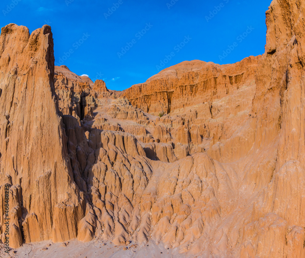 Canyon Walls of Siltstone Towers at The Cathedral Caves Formation ...