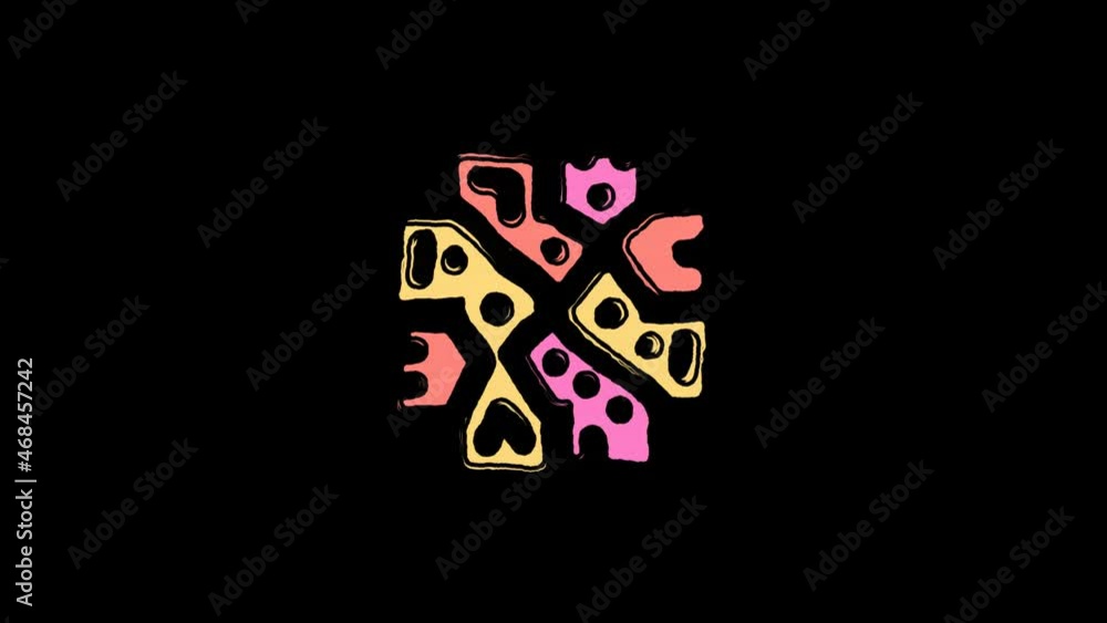 Symbol #. Animated Cartoon, grunge Curved lines, Shake twitch effect ...