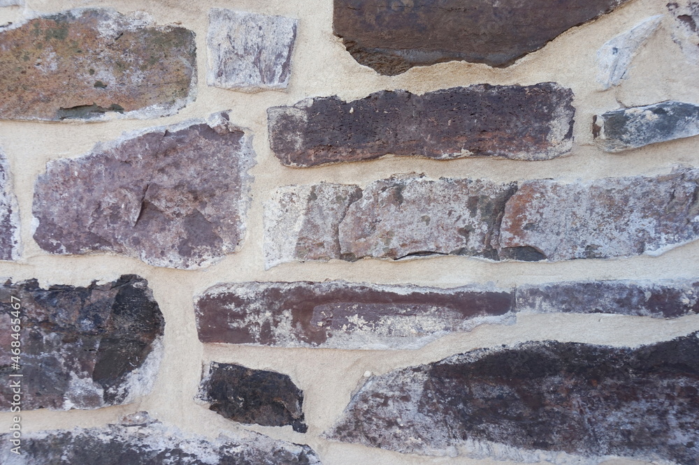 Horizontal Rectangular Stones in Various Shades of Brown with Off White ...