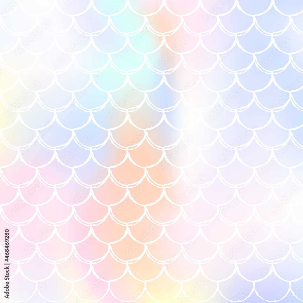 Gradient mermaid background with holographic scales. Stock Vector ...