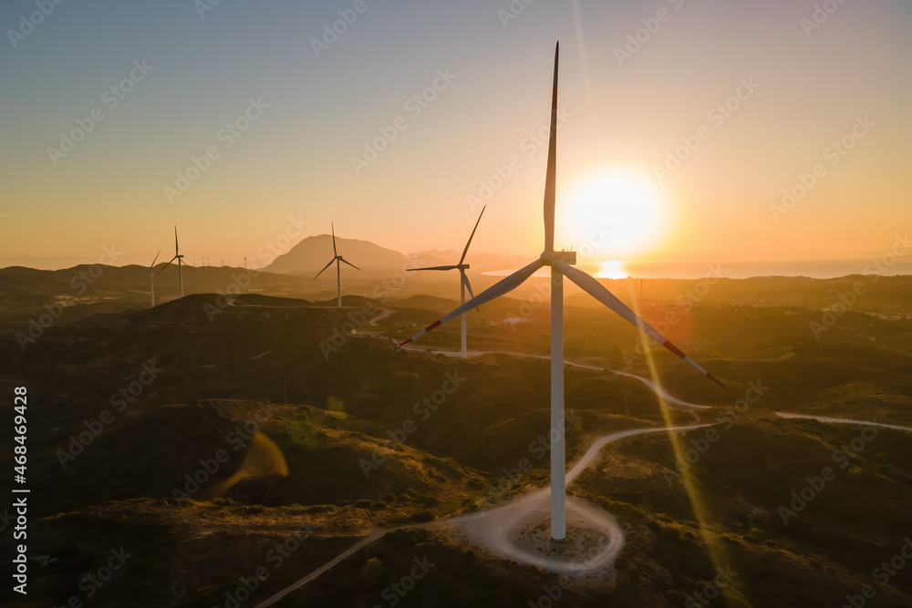 Renewable wind power farm, environmental protection innovation ...