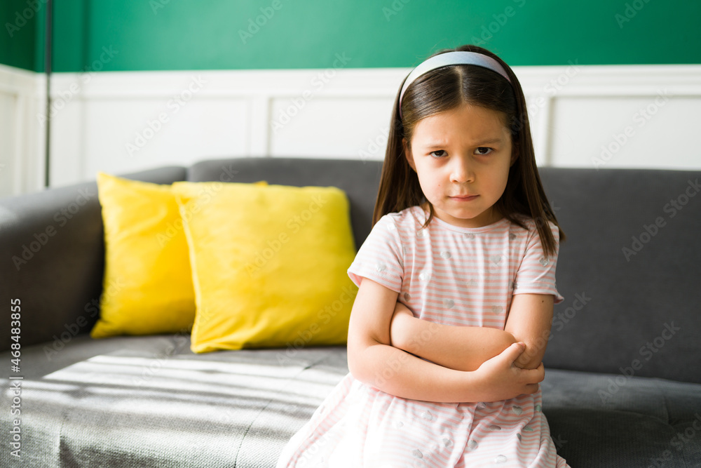 Annoyed girl throwing a tantrum Stock Photo | Adobe Stock