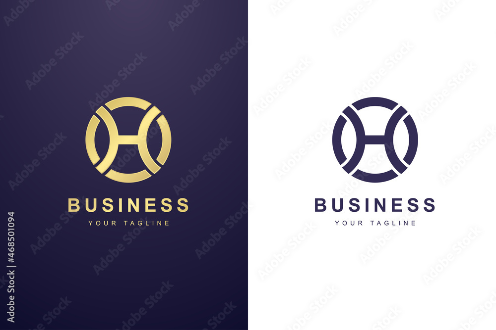 Initial Letter H Logo For Business or Media Company. Stock Vector ...