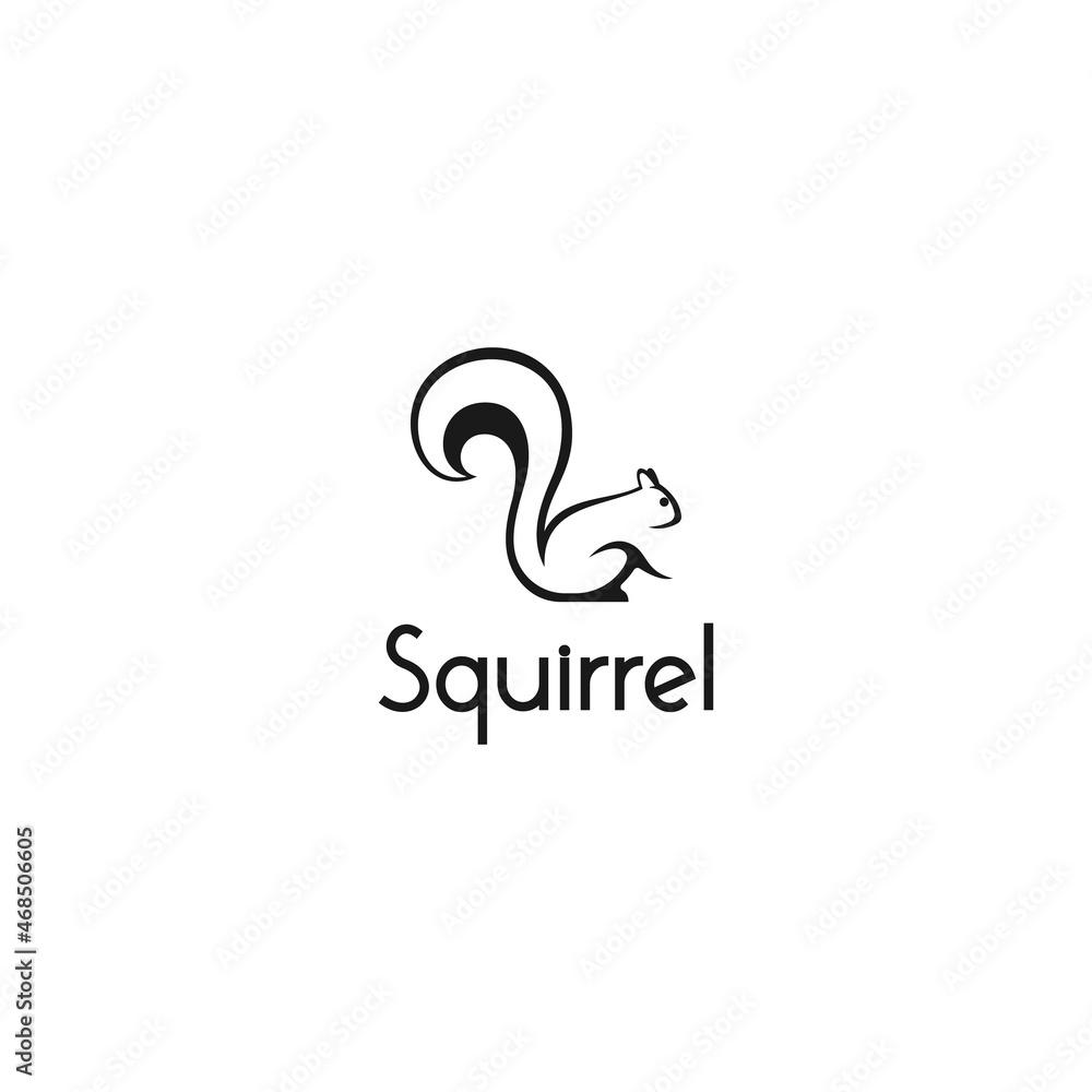 squirrel vector logo design. logo template Stock Vector | Adobe Stock