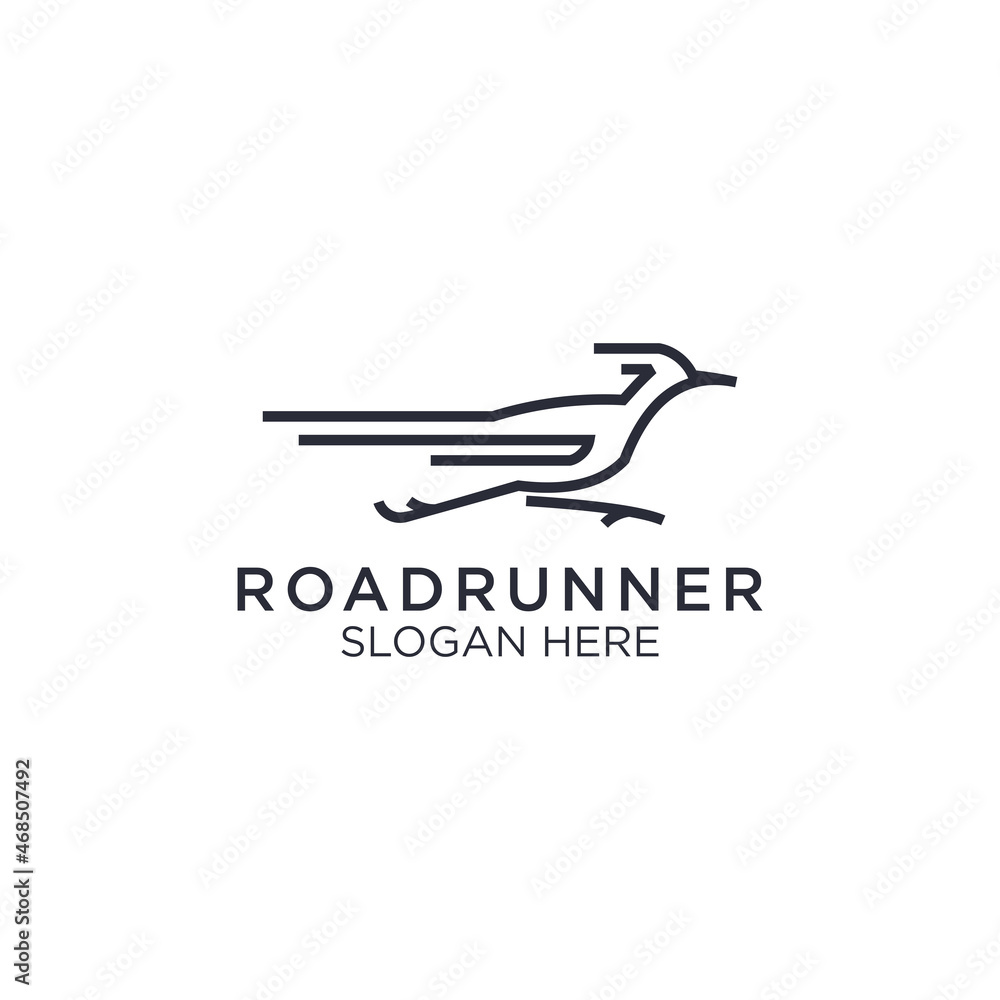 roadrunner logo vector line art Stock Vector | Adobe Stock