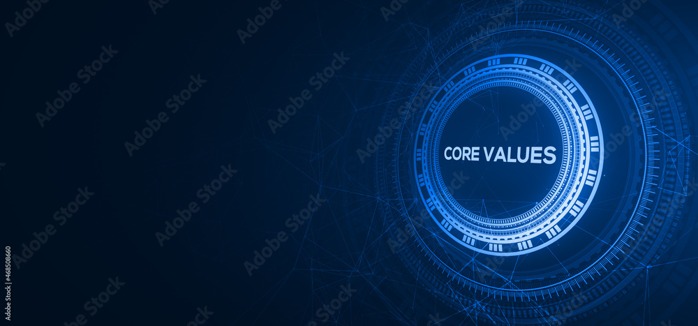 Technology, internet, business and network concept. Core values ...