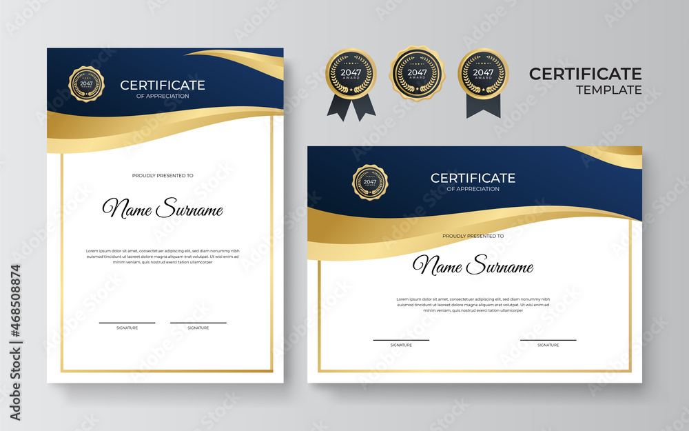 Gold Certificate Borders Templates