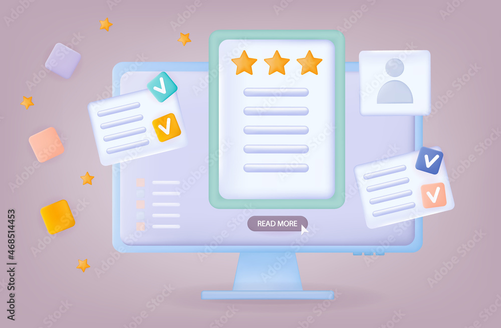 3d quiz online. Successful exam or test result. Questionnaire form or ...