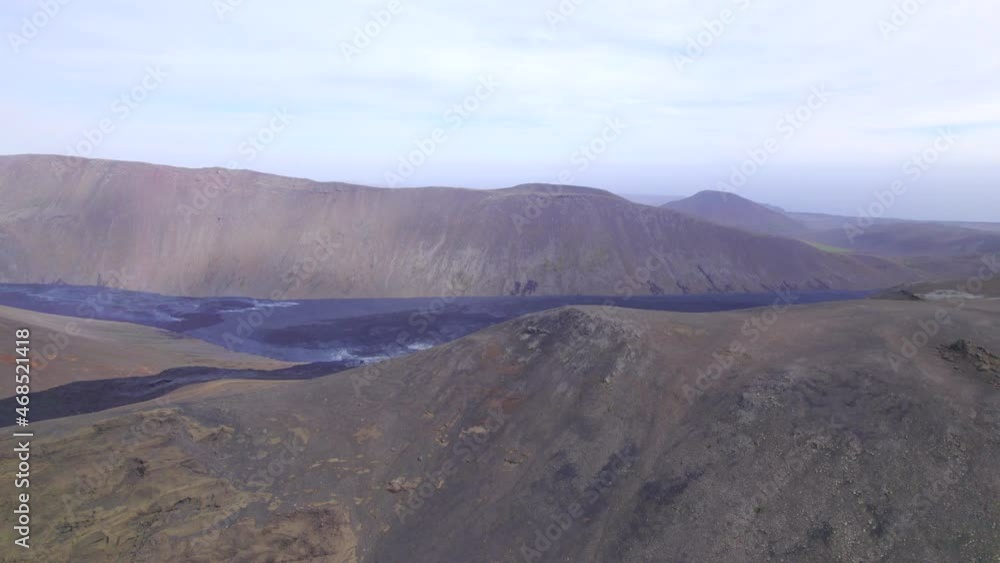 Field Of Basaltic Lava From Fagradalsfjall Volcano At The Valley Of ...