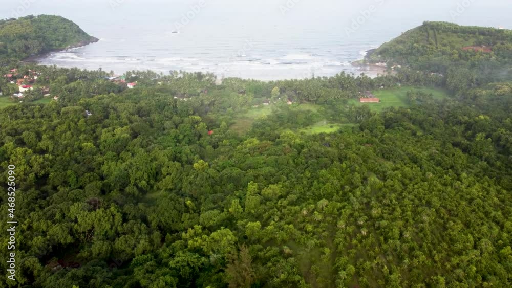 Mesmerizing drone view of Kudle Beach, Gokarna, India. This video was ...