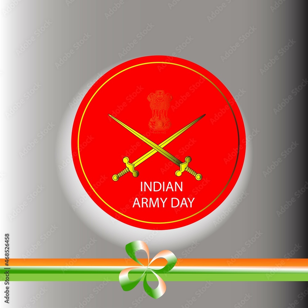 Indian Army Day with tricolour background on 7thDecember Stock Vector ...