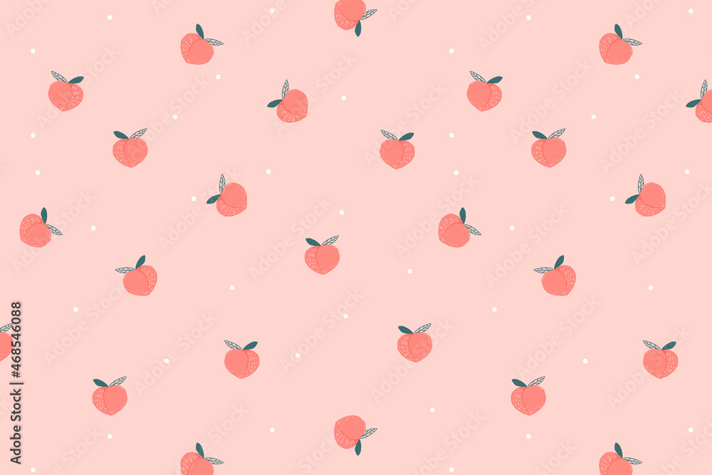 Peach background vector, cute desktop wallpaper Stock Vector | Adobe Stock