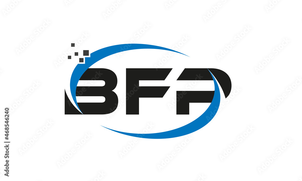 dots or points letter BFP technology logo designs concept vector ...