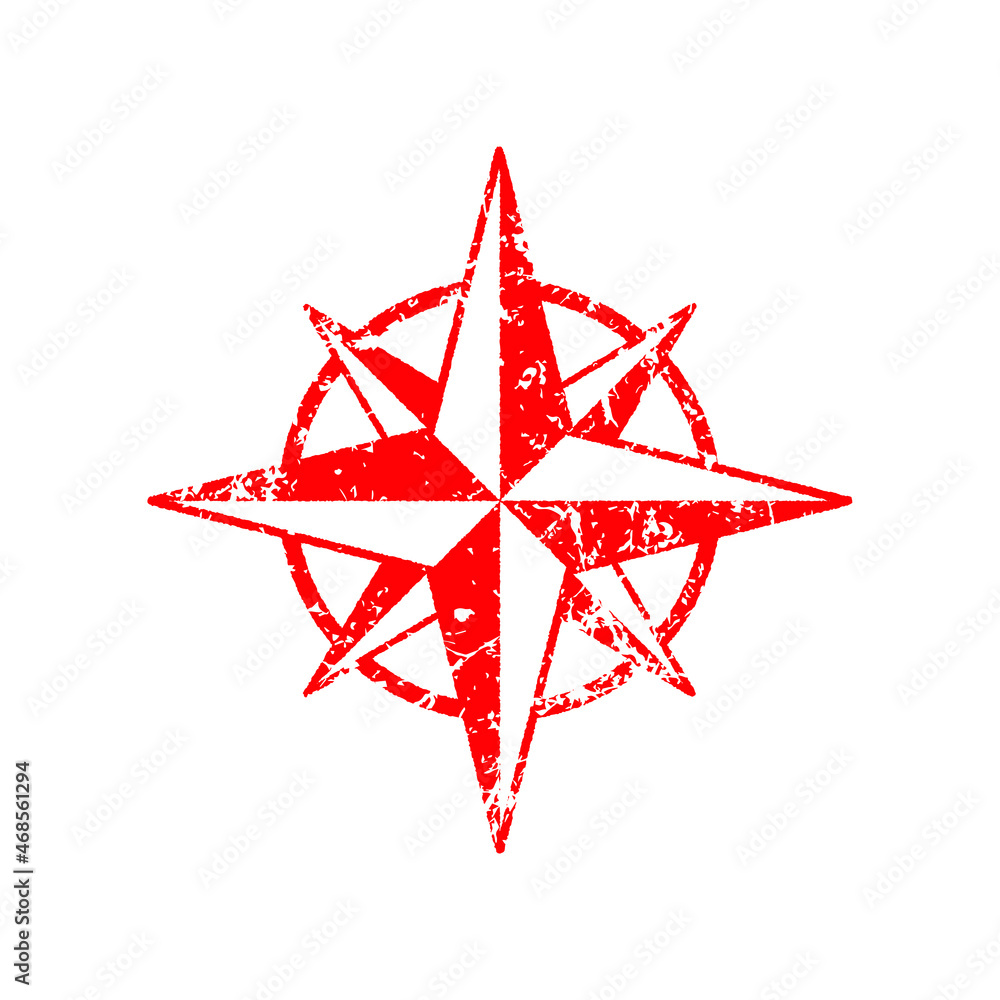 North star compass icon shape symbol. Nautical navigation logo sign ...