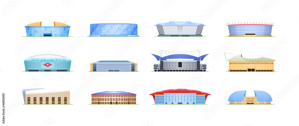 Photo & Art Print Sport stadium arena buildings set, Idey