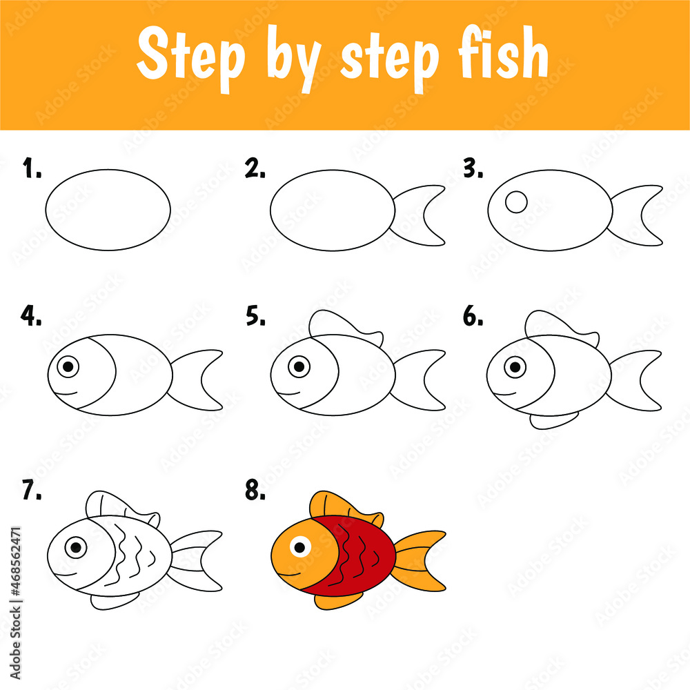 How To Draw A Fish Step By Step Easy For Kids