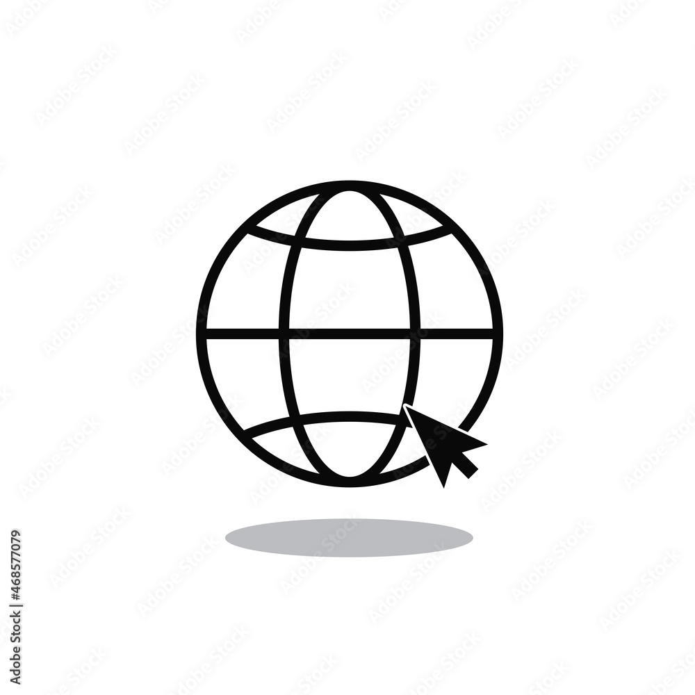 Web icon vector isolated on white background. Trendy web icon in flat ...